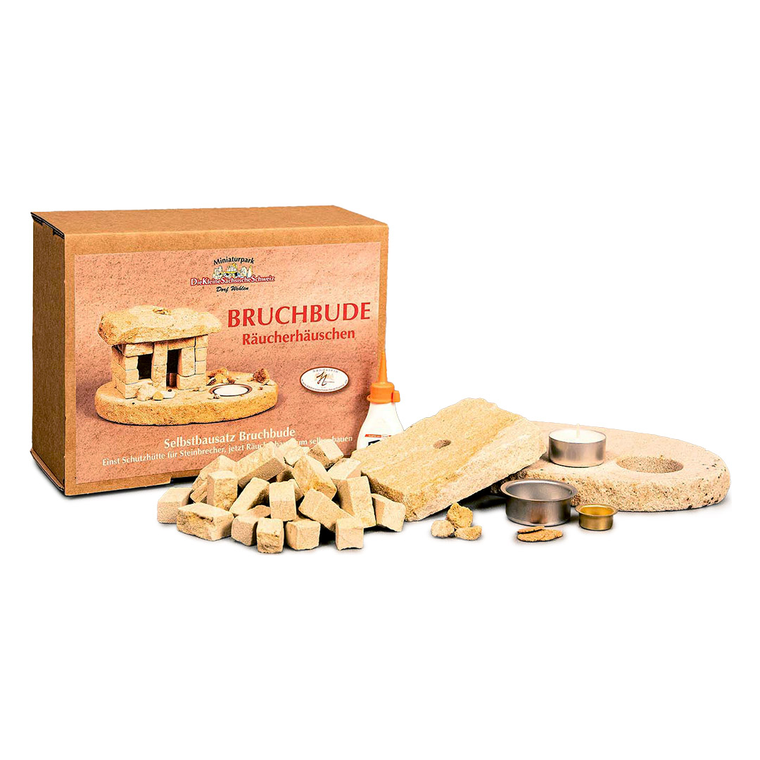 Bausatz für Sandstein-Räucherhaus - Bruchbude mit Teelicht | DDV Lokal
