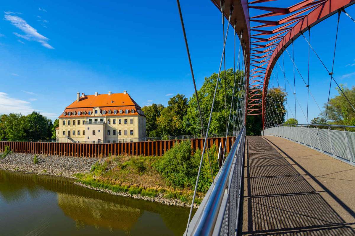 Wandbild Riesa - Die Schlossbrücke Gröba (Motiv DMRIE47) | DDV Lokal