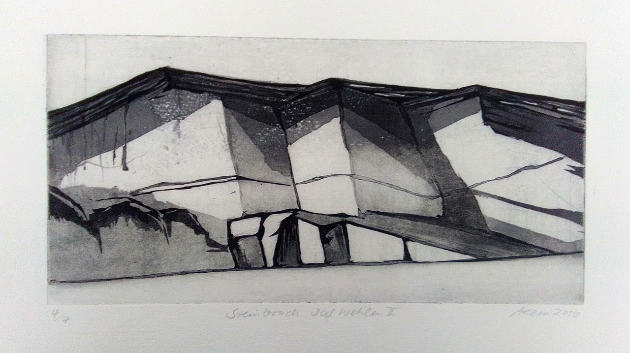 Anne Kern Grafik - Steinbruch Wehlen | DDV Lokal